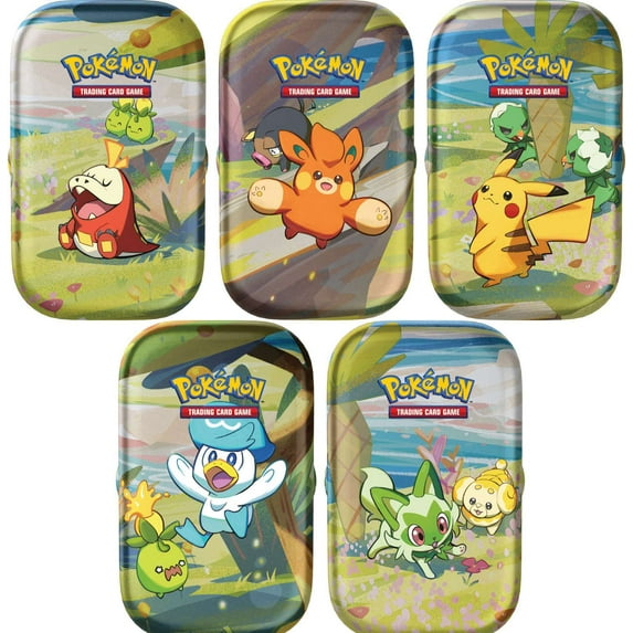 Pokemon Trading Card Game Paldea Friends Set of 5 Mini Tins (2 Booster ...