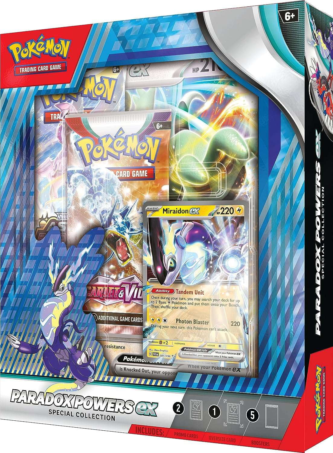 Pokemon TCG Paradox Powers ex Special Collection, Booster Packs, Koraidon ex, Miraidon ex ...