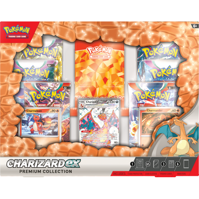 Pokemon Trading Card Games Charizard Ex Premium Box 6 Tcg Booster Packs ...