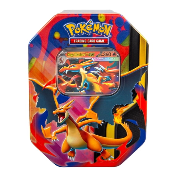 Pokemon Trading Card Games Mega Charizard Tin ( 1 Tin at random ...