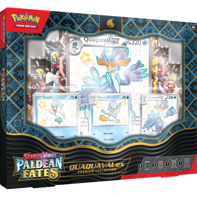 Pokemon Trading Card Games SV4.5 Paldean Fates Quaquaval EX Premium ...