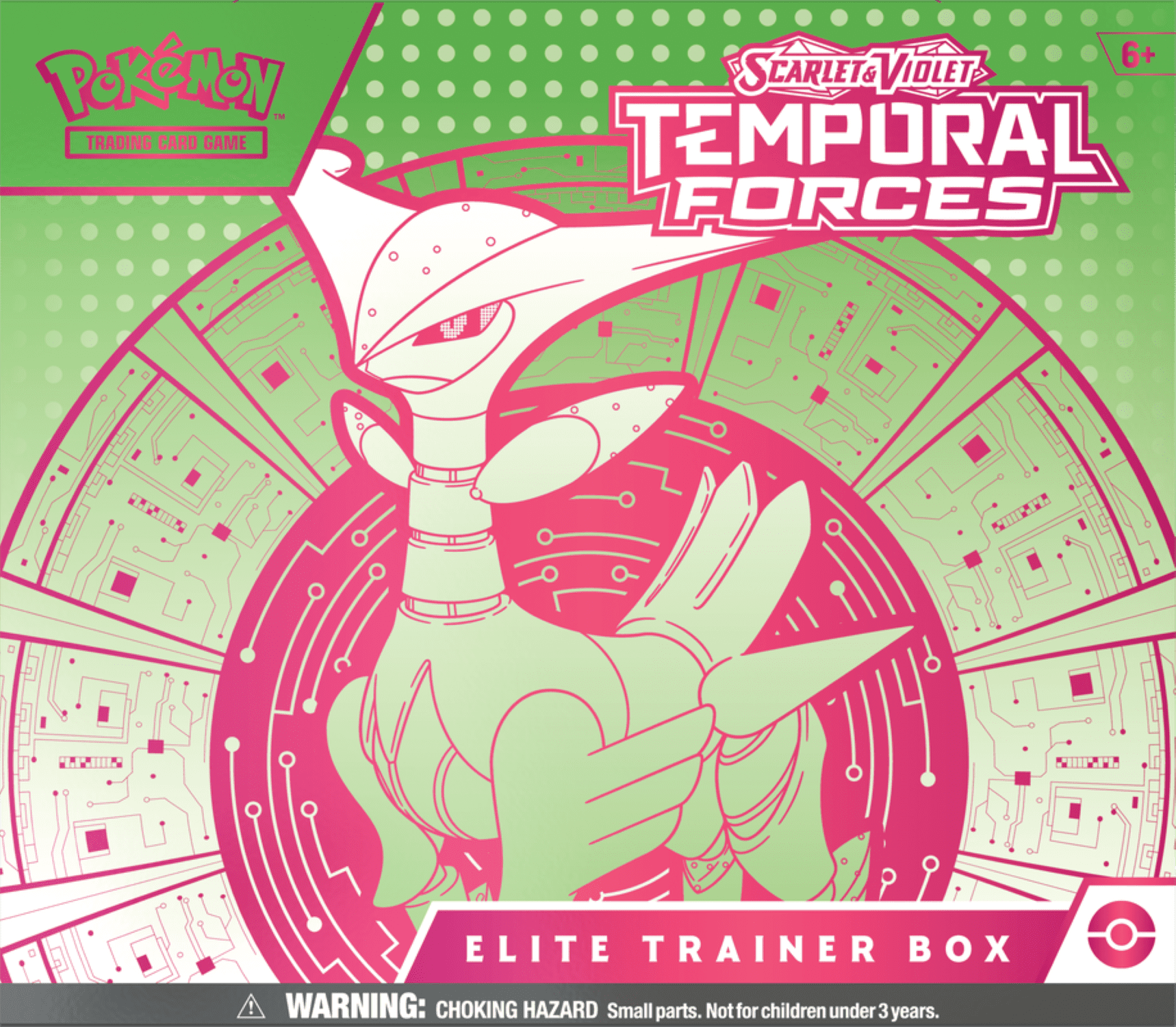 Pokemon Trading Card Games SV5 Temporal Forces Elite Trainer Box Iron Leaves - Walmart.com