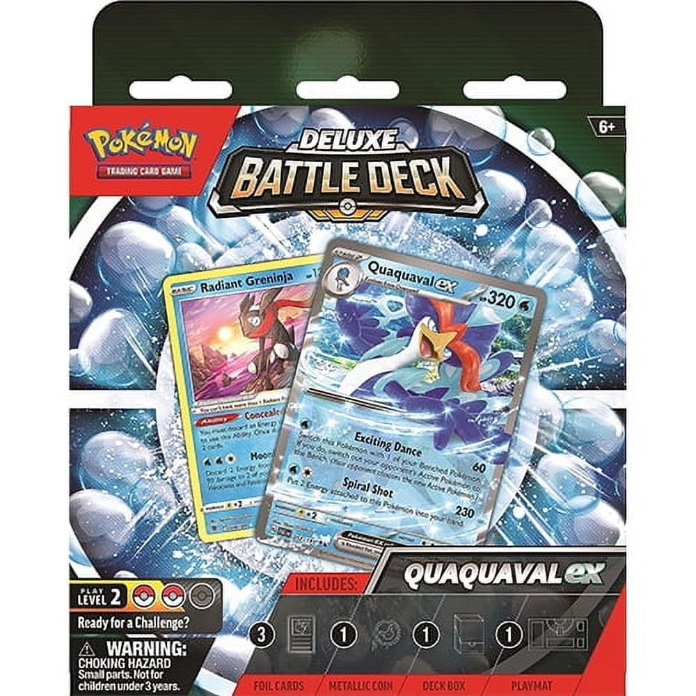 Collectible Pokemon Trading Cards - Deluxe Battle Deck - QUAQUAVAL EX ...