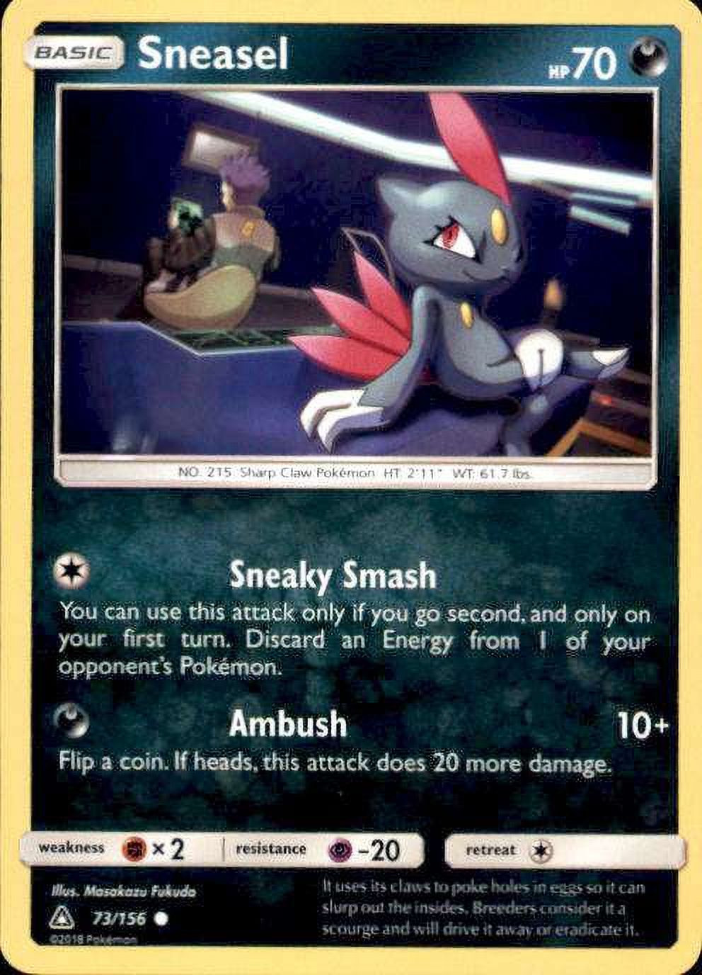 Pokemon Ultra Prism Sneasel #73 - Walmart.com