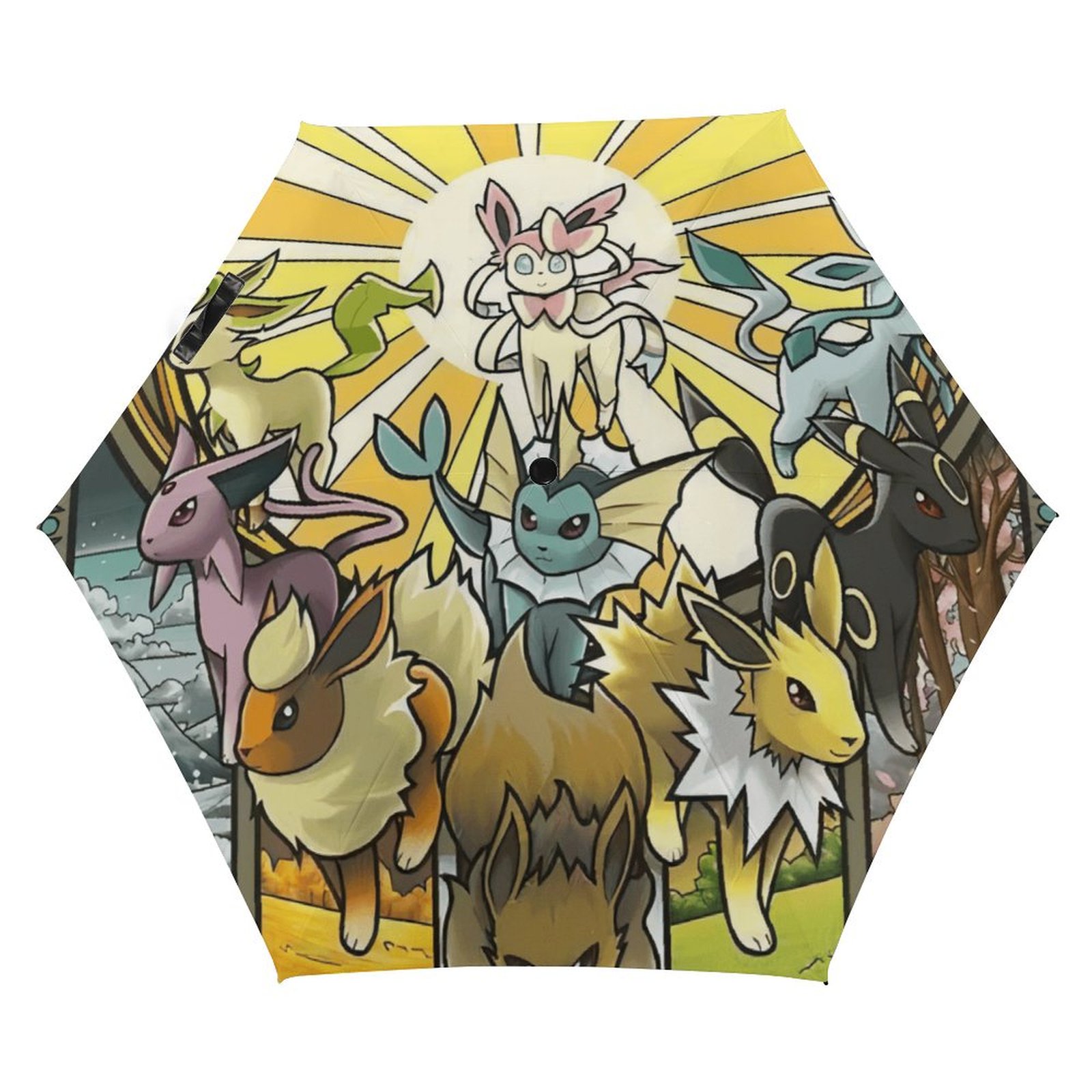 Pokemon Umbrella 5 Fold Umbrella Travel Small Compact Sun Lightweight ...