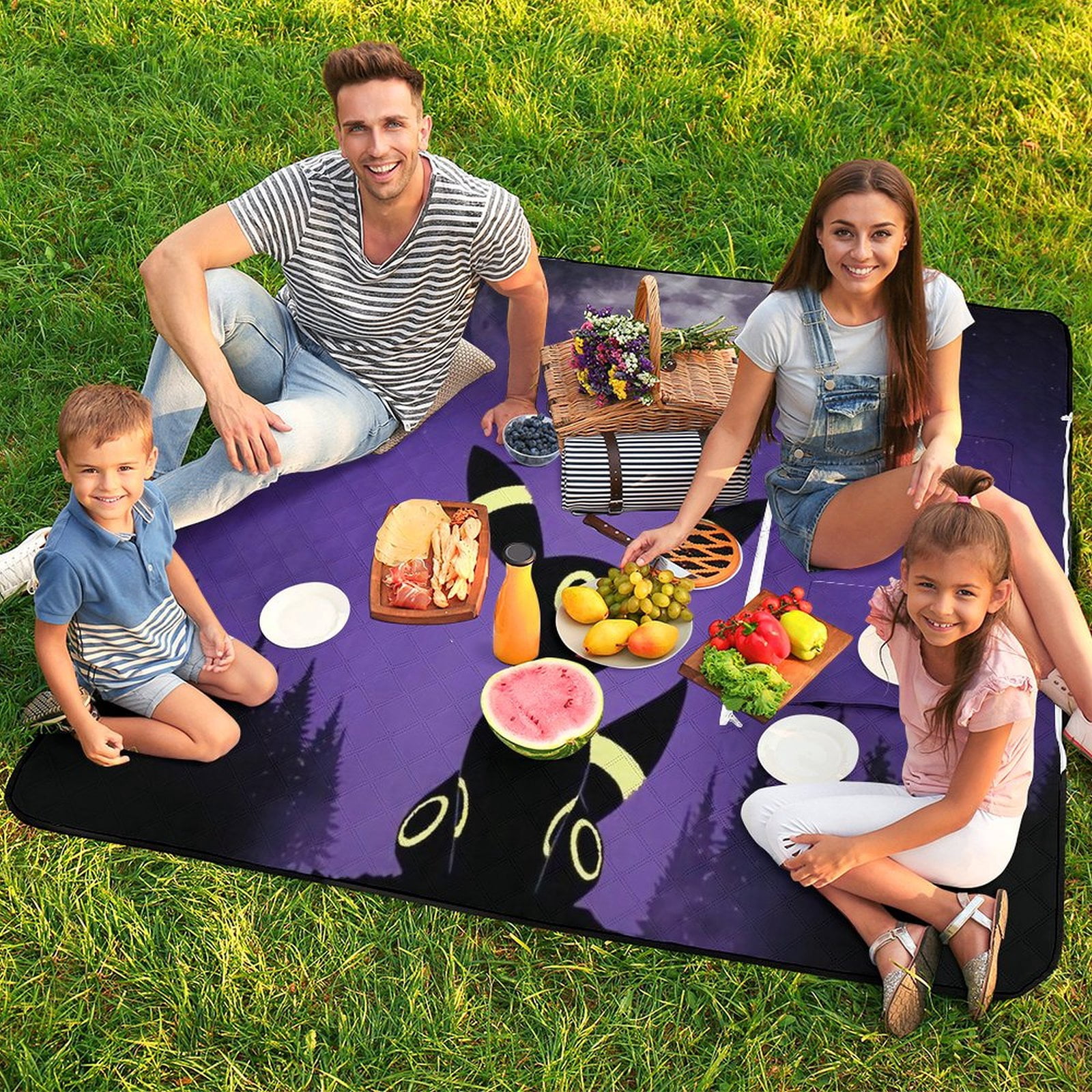 Pokemon Umbreon Picnic Blanket,Foldable Waterproof Sand Mat,Extra Large ...