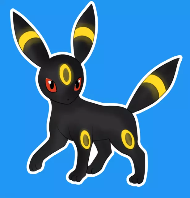 Pokemon Umbreon Sticker Phone Decal Water Bottle Stickers Car Decals ...