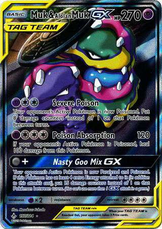 Pokemon Unbroken Bonds Muk & Alolan Muk-Tag Team GX #197 - Walmart.com