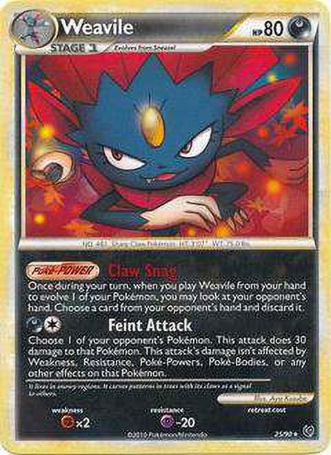 Pokemon Undaunted Rare Weavile #25 - Walmart.com