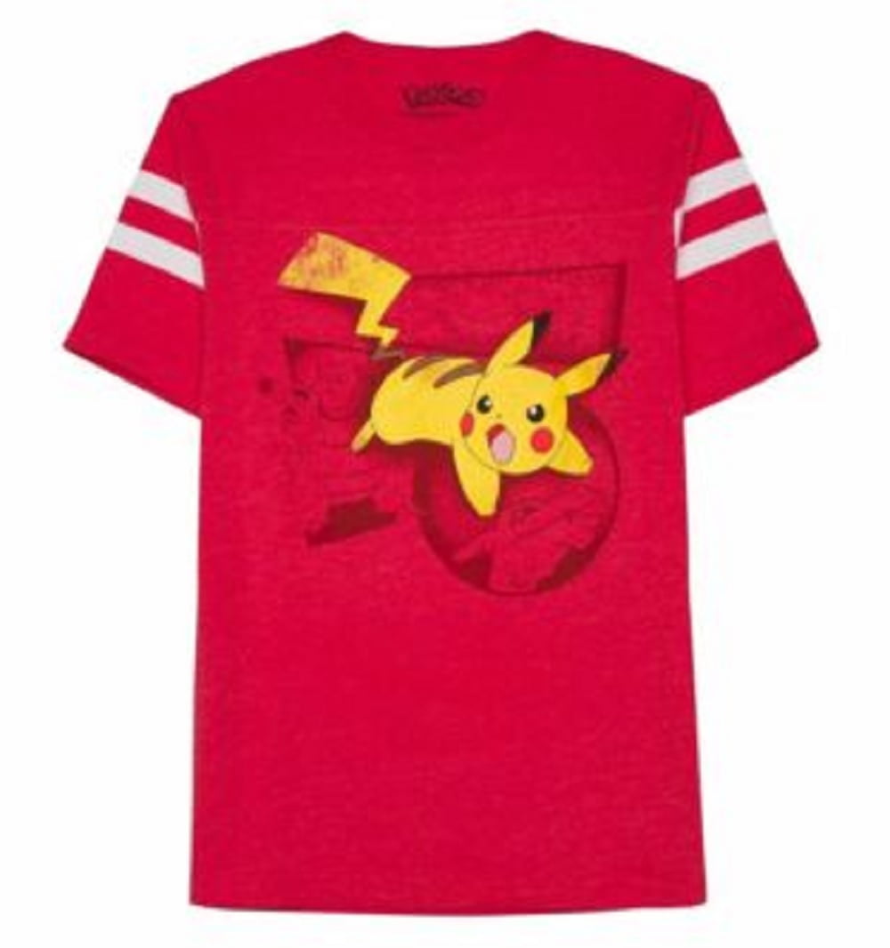 Pokemon Unisex Size Medium Red Pikachu Short Sleeve Tee Shirt - Walmart.com