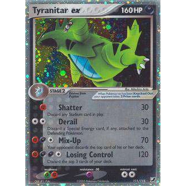 Pokemon Unseen Forces Ultra Rare Tyranitar ex #111 - Walmart.com
