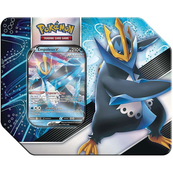Pokemon V Strikers Tin Set: Empoleon V Edition with 5 Booster Packs ...