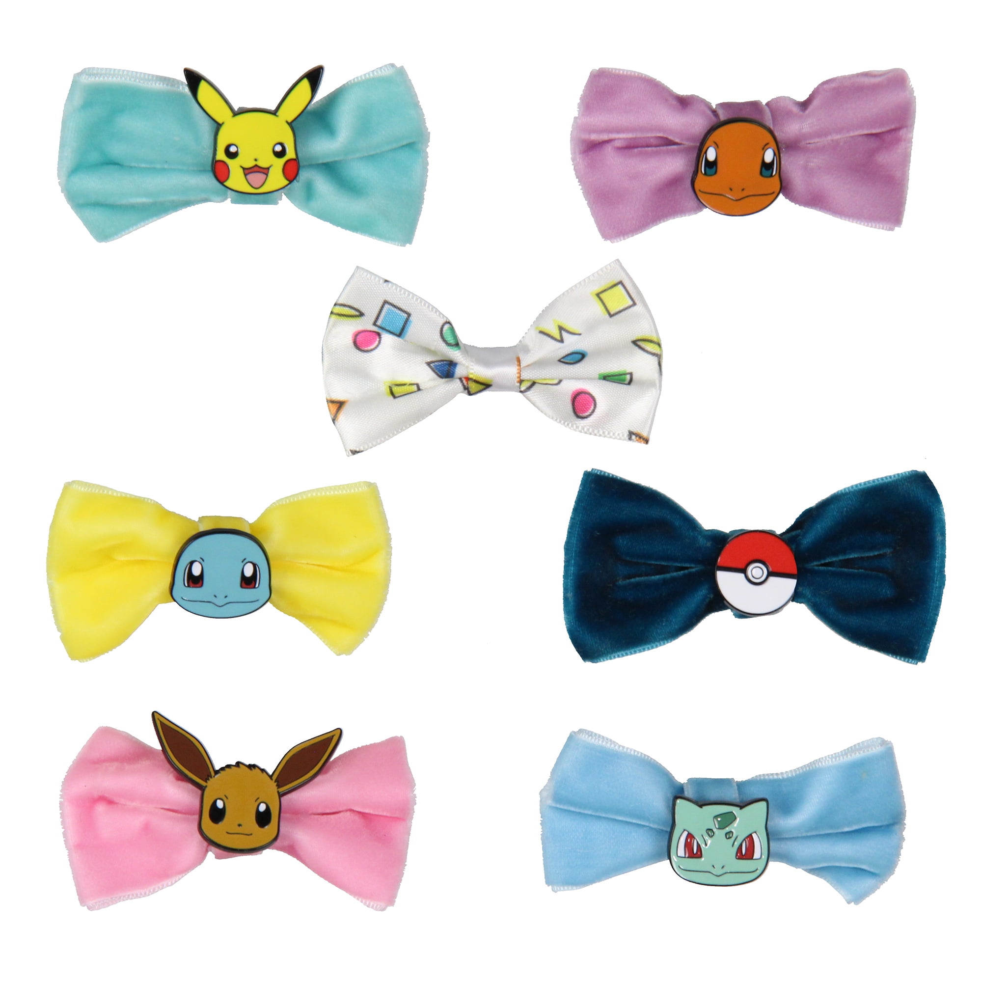 Pokemon Velvet Character Hair Accessories Bows Alligator Hair Clips For ...