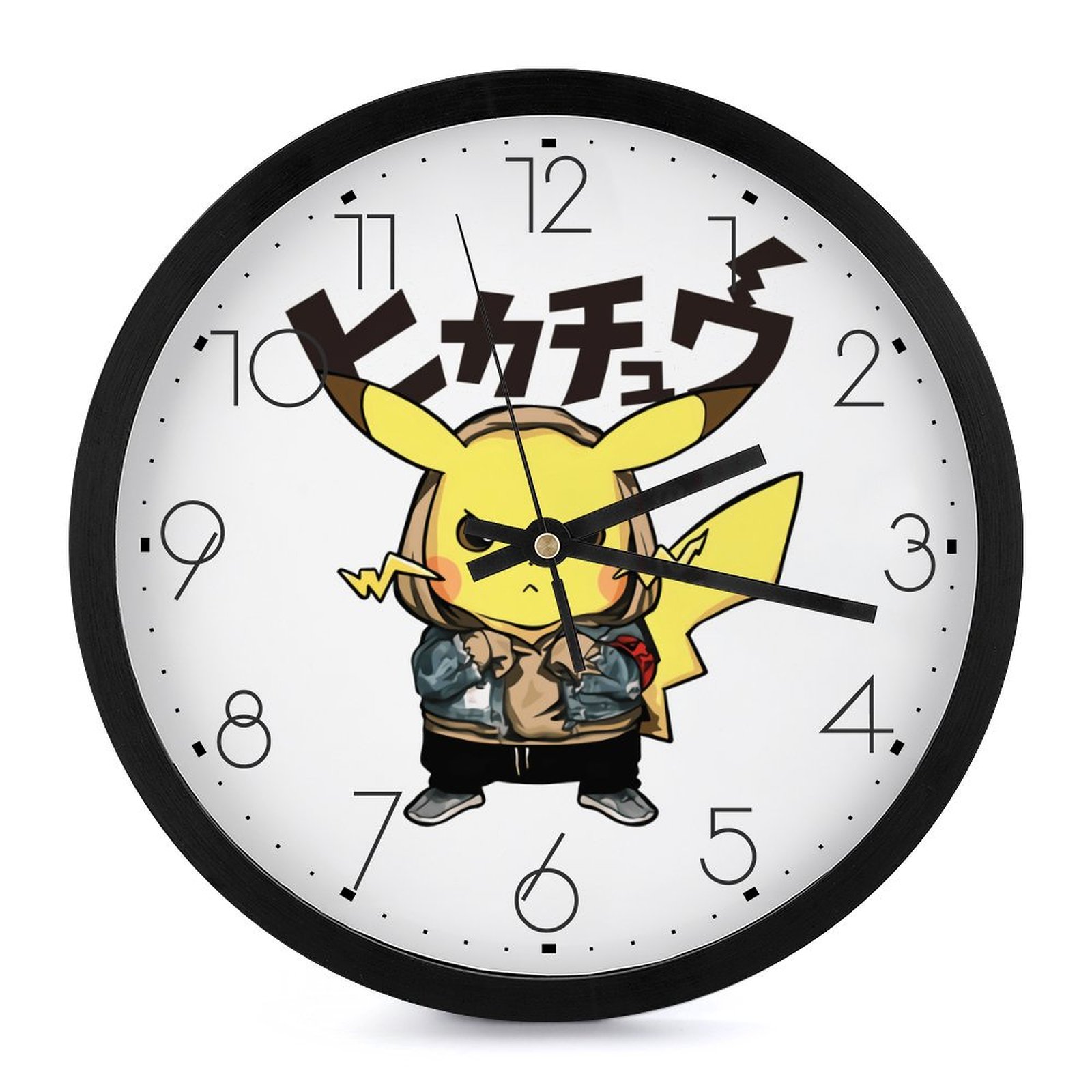 Pokemon Wall Clock 10 Inch Silent Clock Cartoon Dial Battery Powered ...