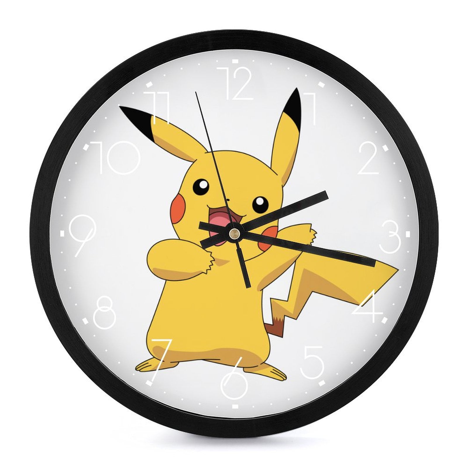 Pokemon Wall Clock 10 Inch Silent Clock Cartoon Dial Battery Powered ...