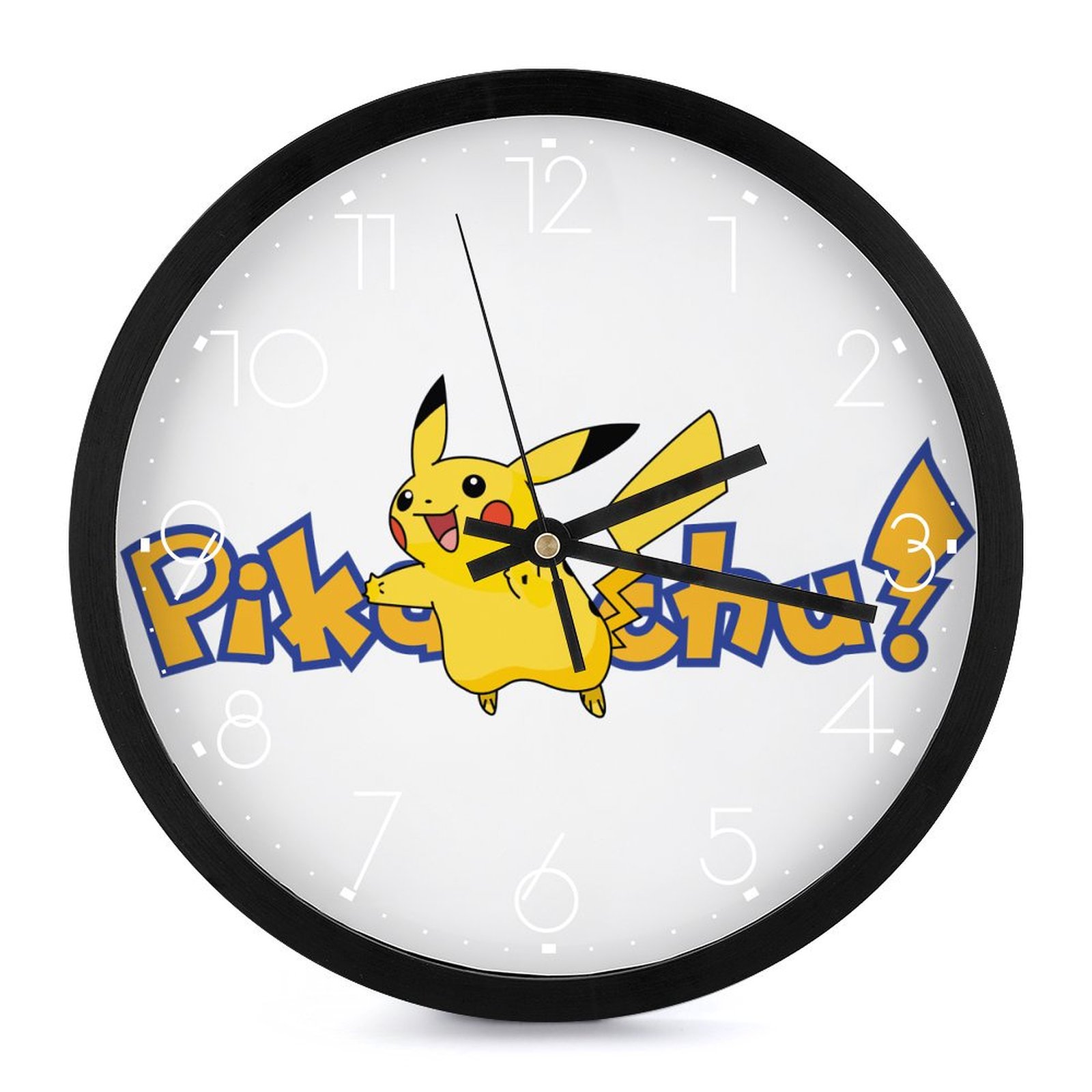 Pokemon Wall Clock 10 Inch Silent Clock Cartoon Dial Battery Powered ...