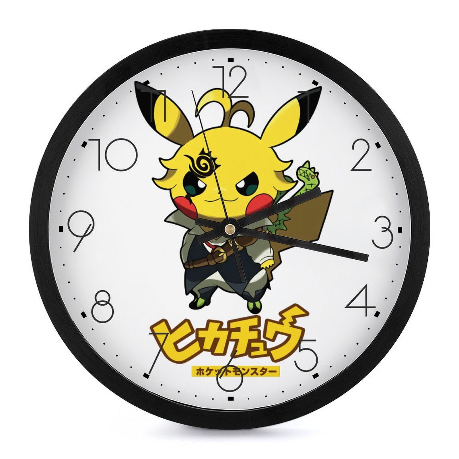 Pokemon Wall Clock 10 Inch Silent Clock Cartoon Dial Battery Powered ...