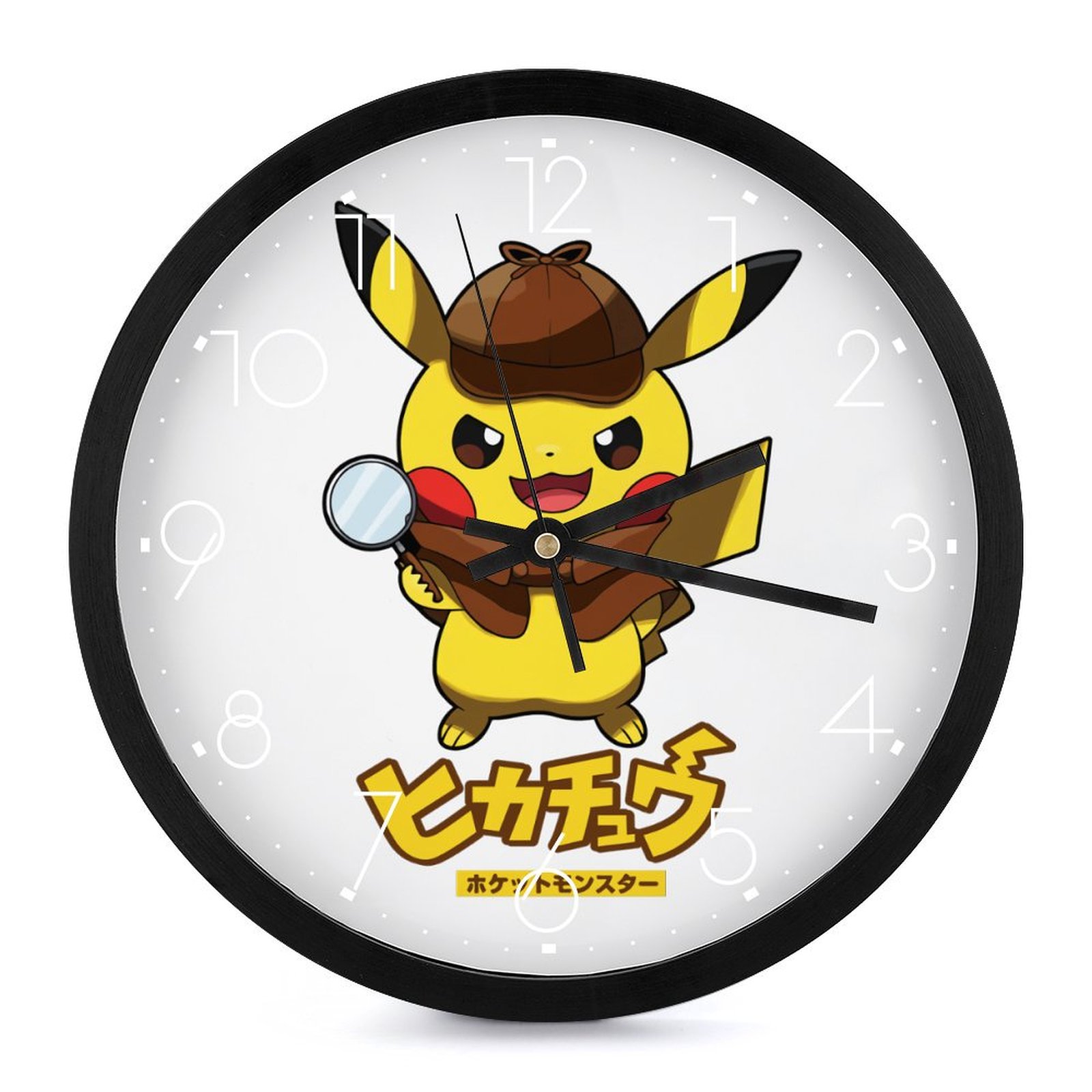 Pokemon Wall Clock 10 Inch Silent Clock Cartoon Dial Battery Powered ...