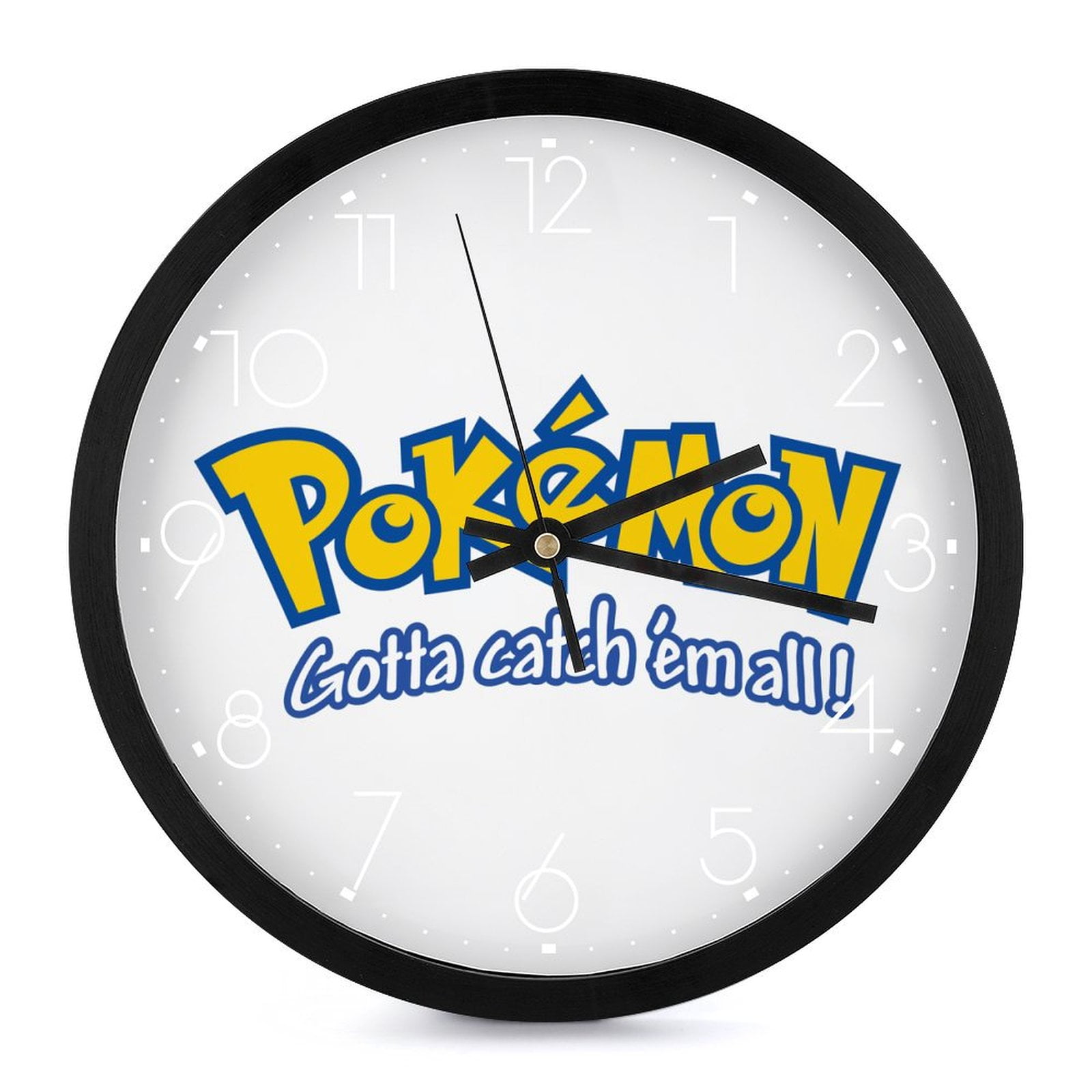 Pokemon Wall Clock 10 Inch Silent Clock Cartoon Dial Battery Powered ...