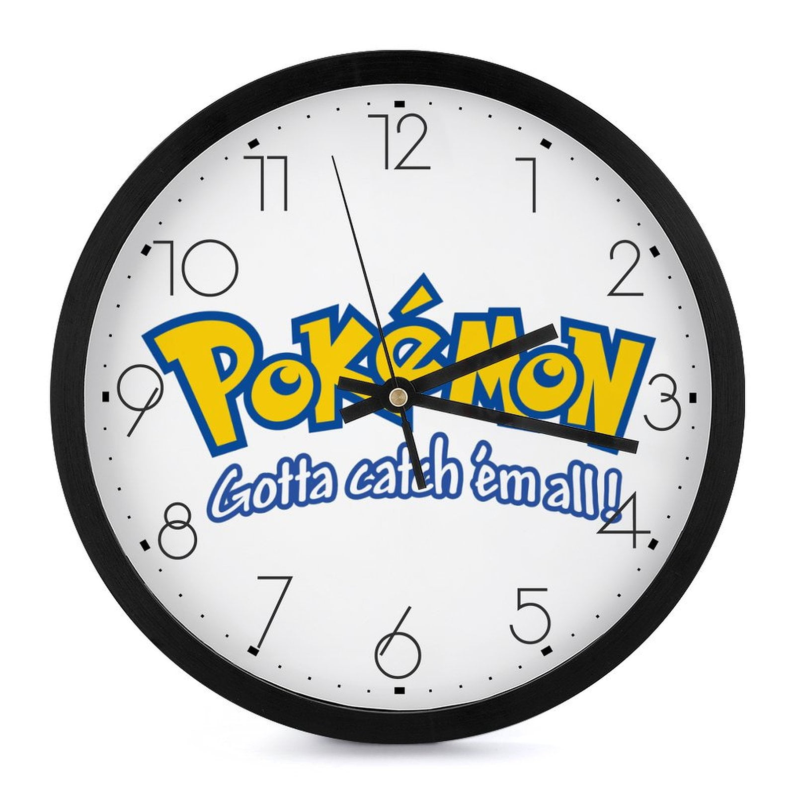 Pokemon Wall Clock Modern 10 Inch Battery Powered Wall Clock Silent ...