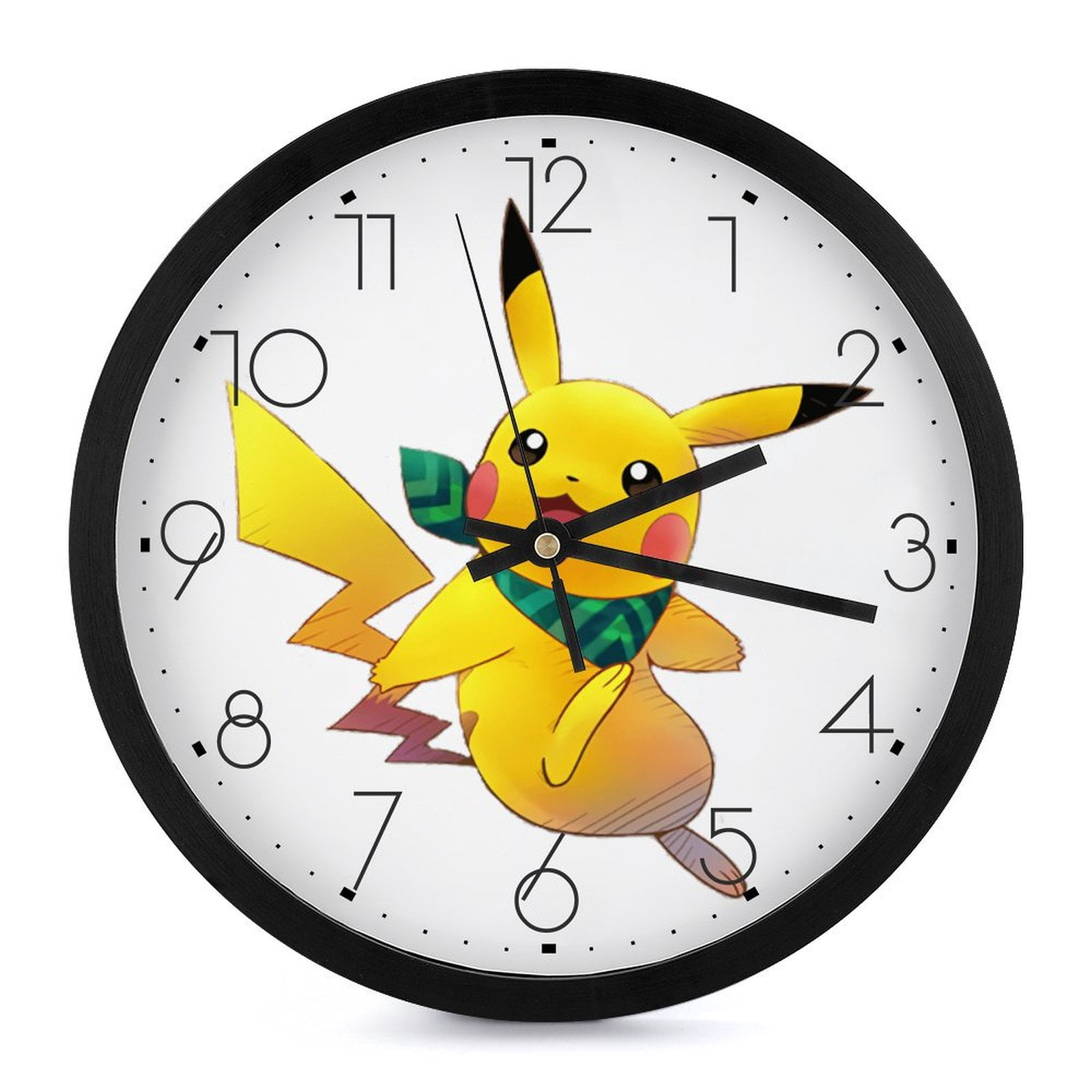 Pokemon Wall Clock Silent No Ticking Battery Powered Cartoon Round ...