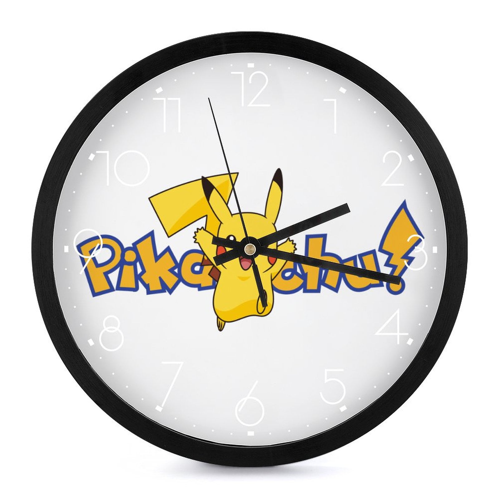 Pokemon Wall Clock Silent No Ticking Battery Powered Cartoon Round ...