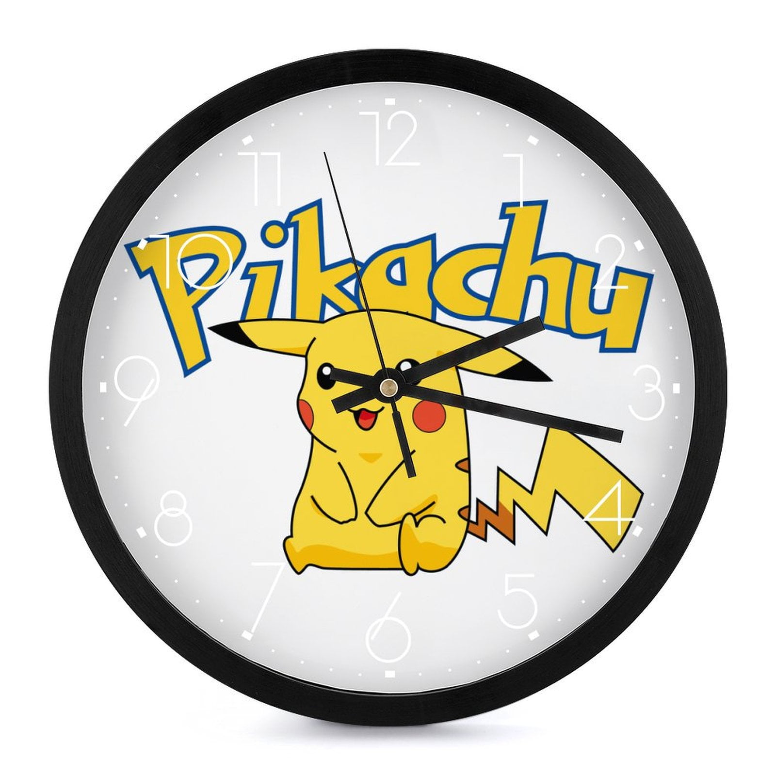 Pokemon Wall Clock Silent No Ticking Battery Powered Cartoon Round ...