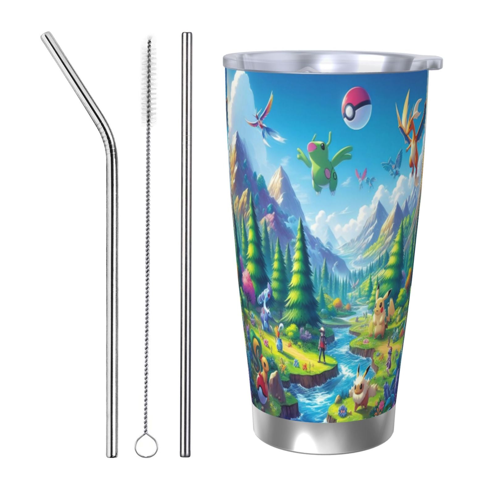 Pokemon World Water Bottle,Coffee Cups,Insulated Stainless Steel Coffee ...