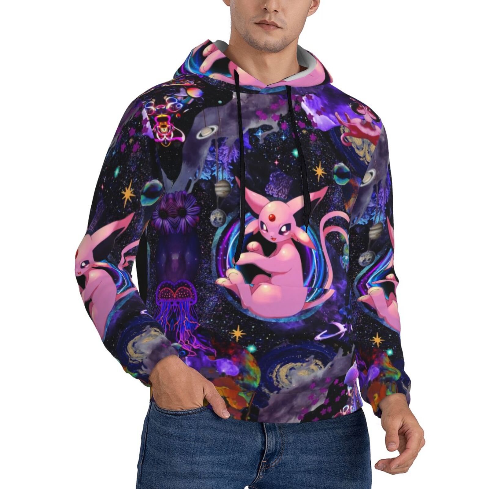 Pokemon eevee galaxy purple blue stars Sweatshirts Hoodie 3D Print ...