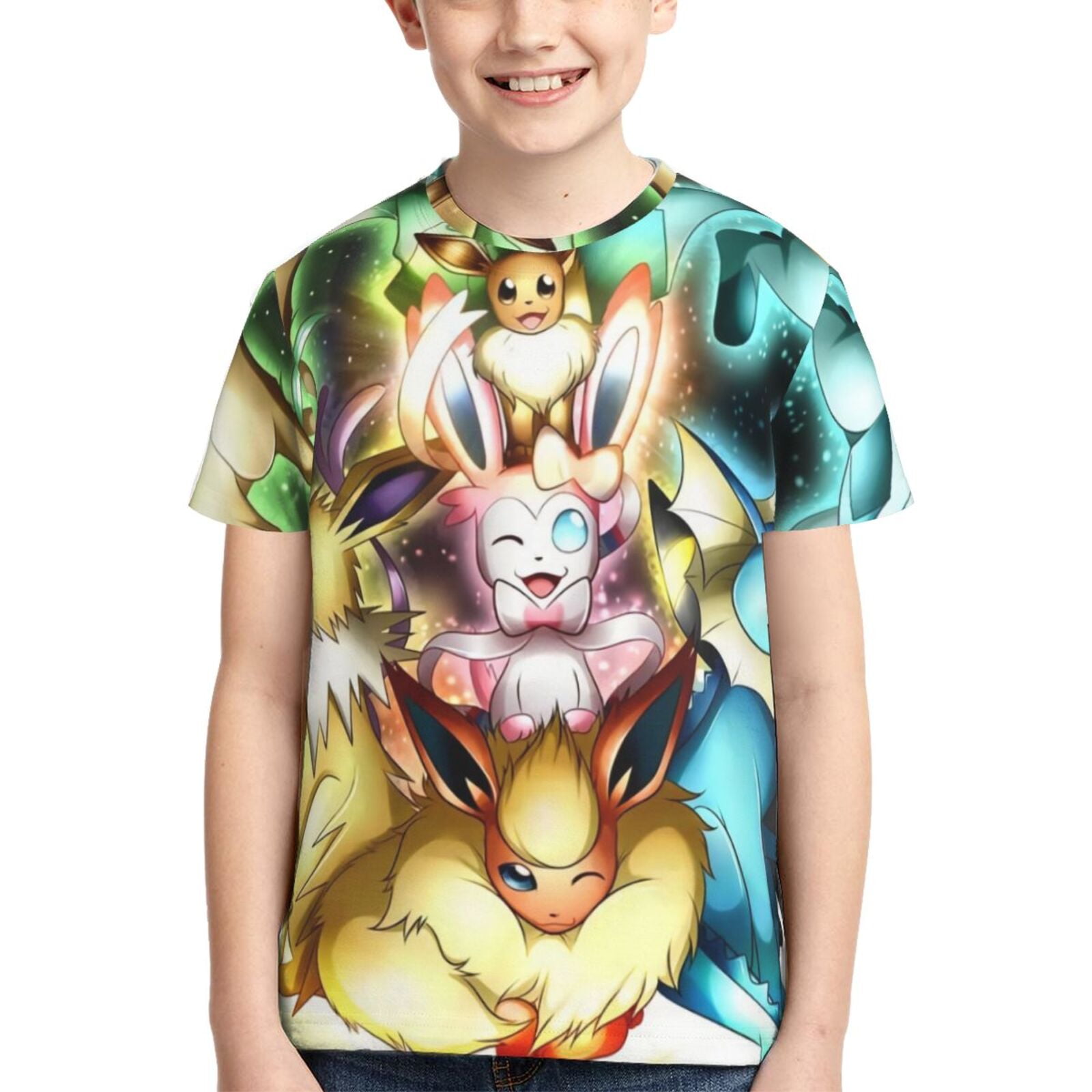 Pokemon eevee, vaporeon, leafeon, umbreon, espeon, glaceon, flareon, jolteon Shirt for Boys ...