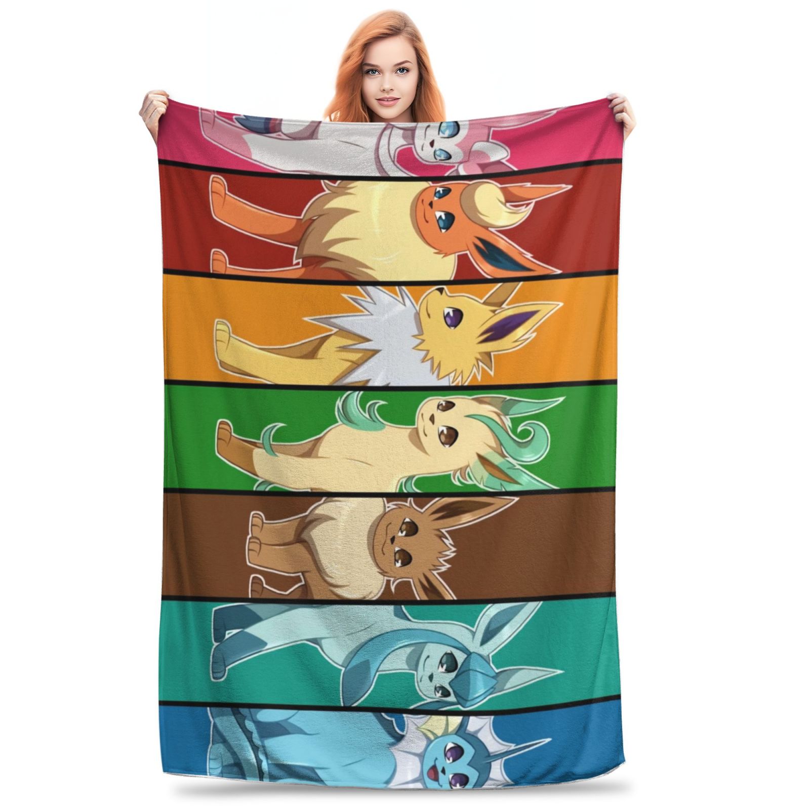 Pokemon eevee,vaporeon,leafeon,umbreon,espeon,glaceon,flareon,jolteon001 Blanket Super Soft ...