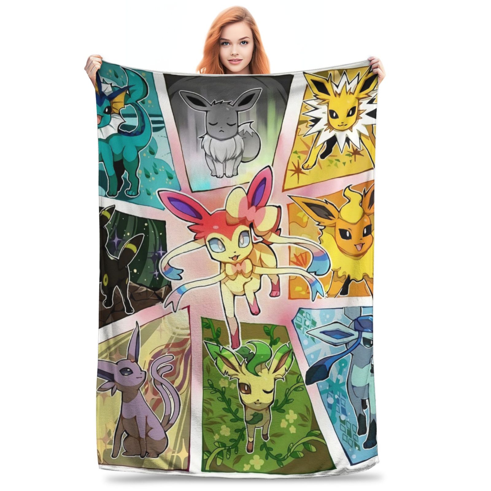 Pokemon eevee,vaporeon,leafeon,umbreon,espeon,glaceon,flareon,jolteon0050 Blanket Super Soft ...
