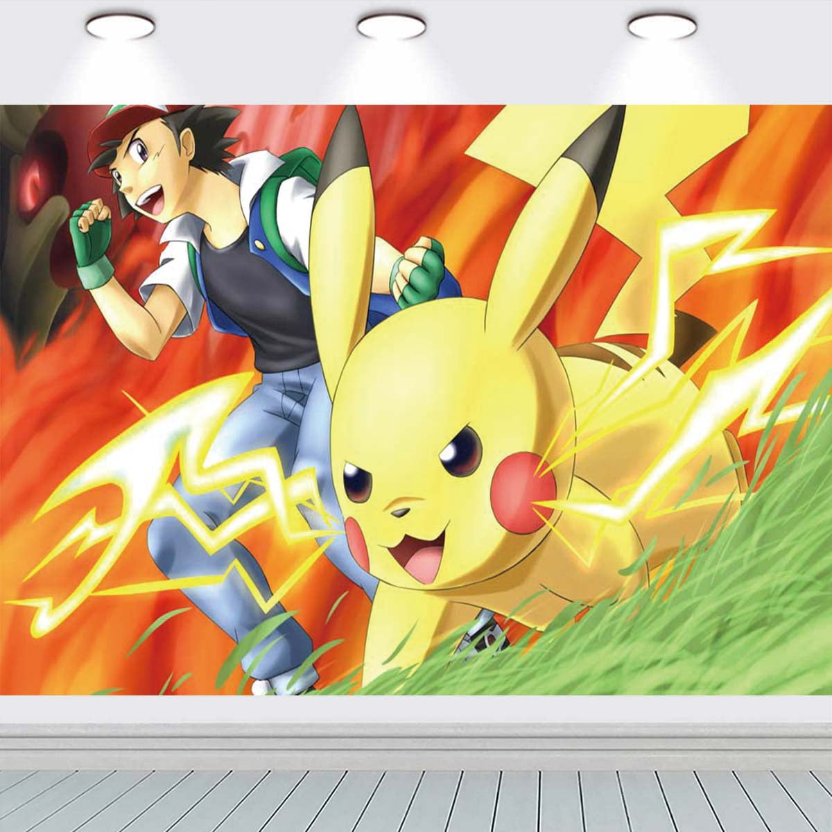 Pokemon school Poster Wall Decor Birthday Banner Backdrop Background ...