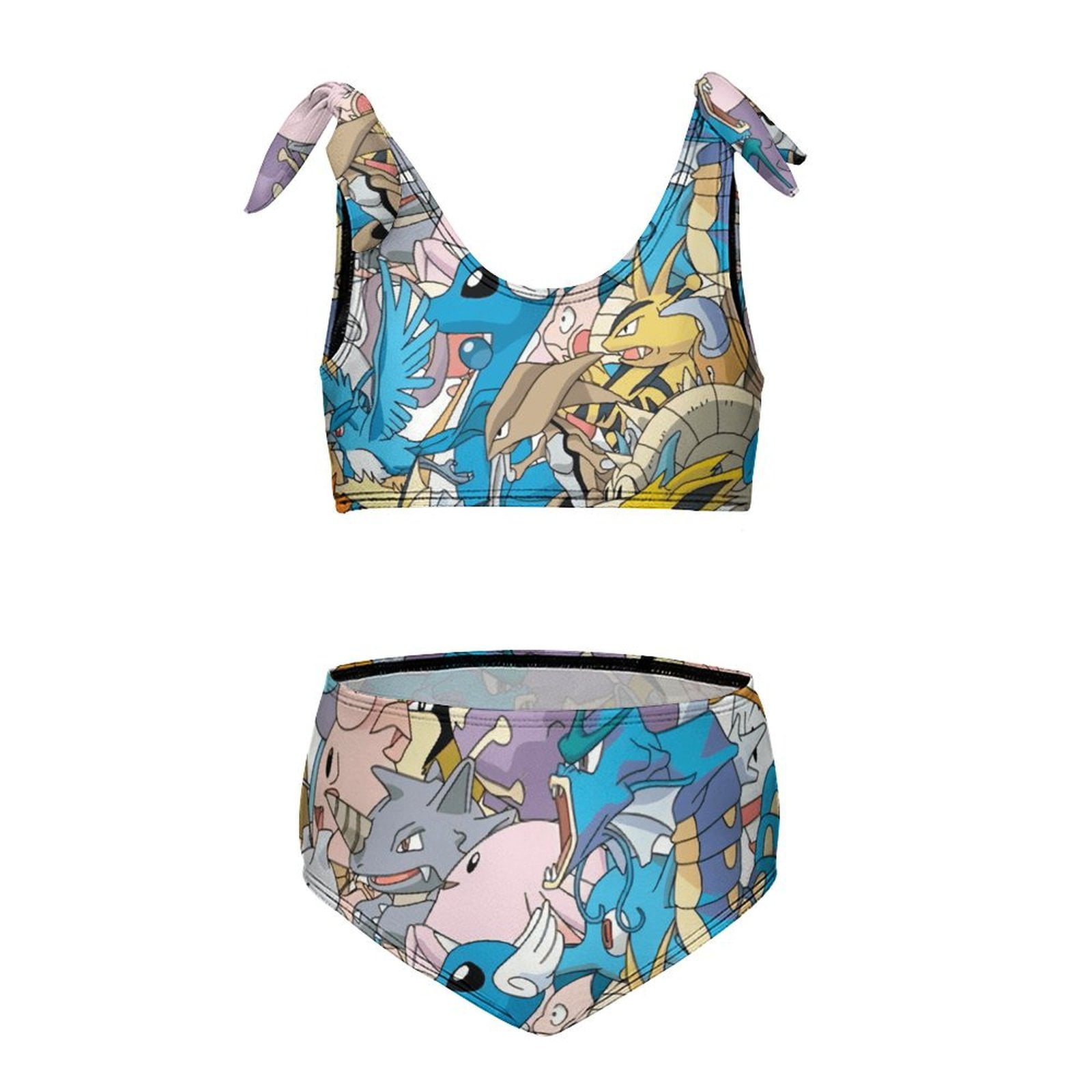 Pokemon swimsuit for Girl Cute Teen Girls 2 Piece High Waisted Bathing ...