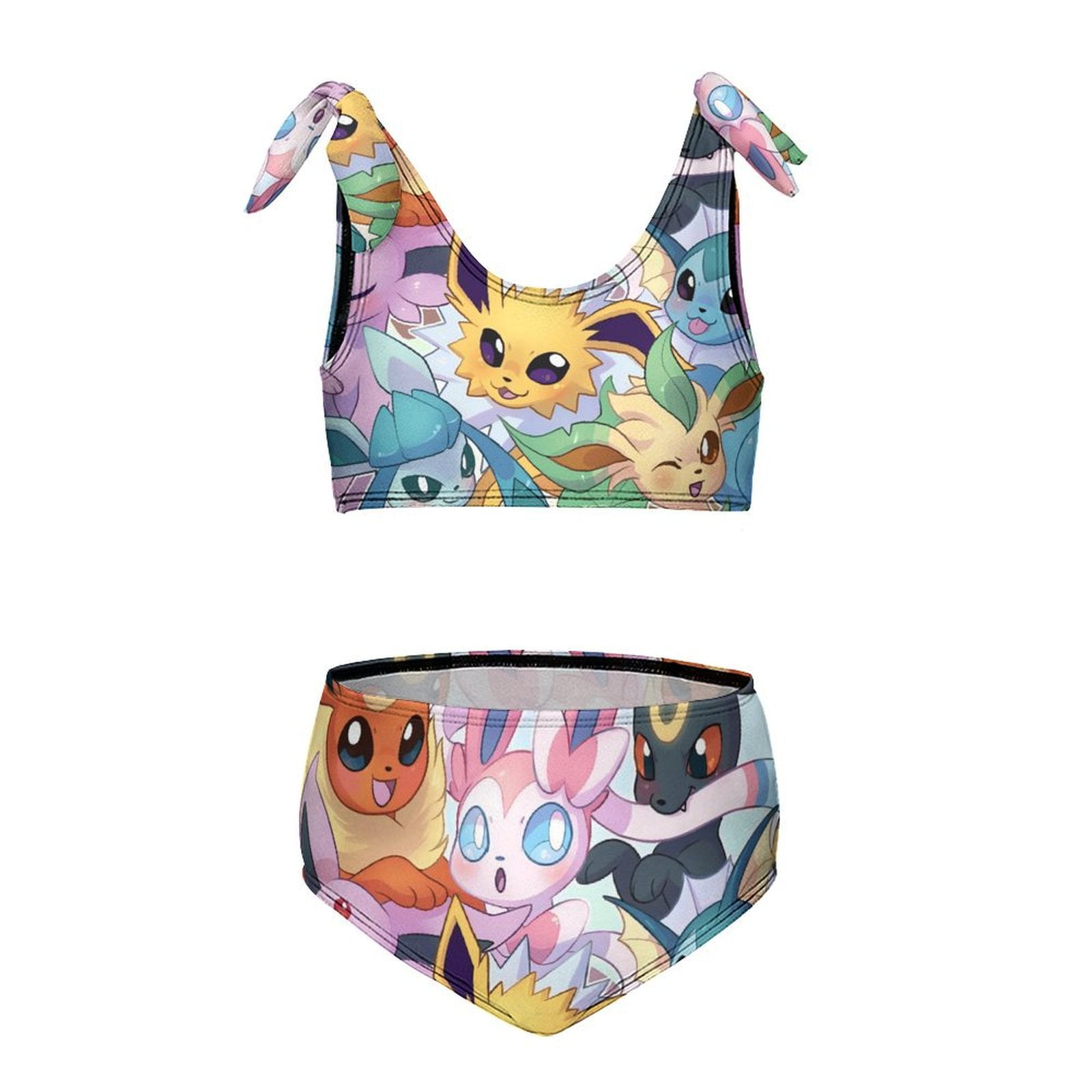 Pokemon swimsuit for Girl Cute Teen Girls 2 Piece High Waisted Bathing ...