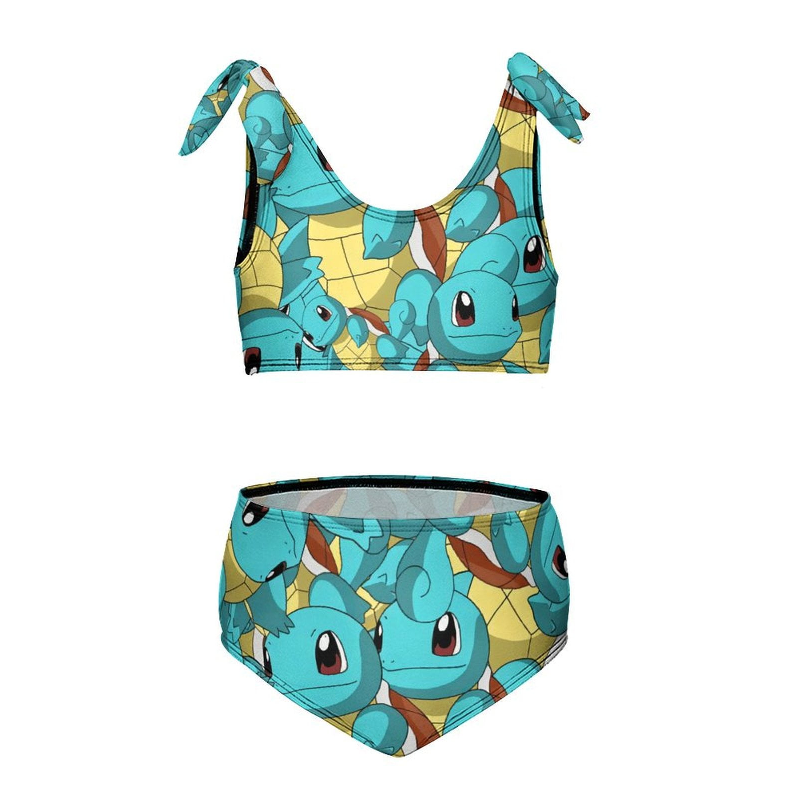 Pokemon swimsuit for Girl Cute Teen Girls 2 Piece High Waisted Bathing ...