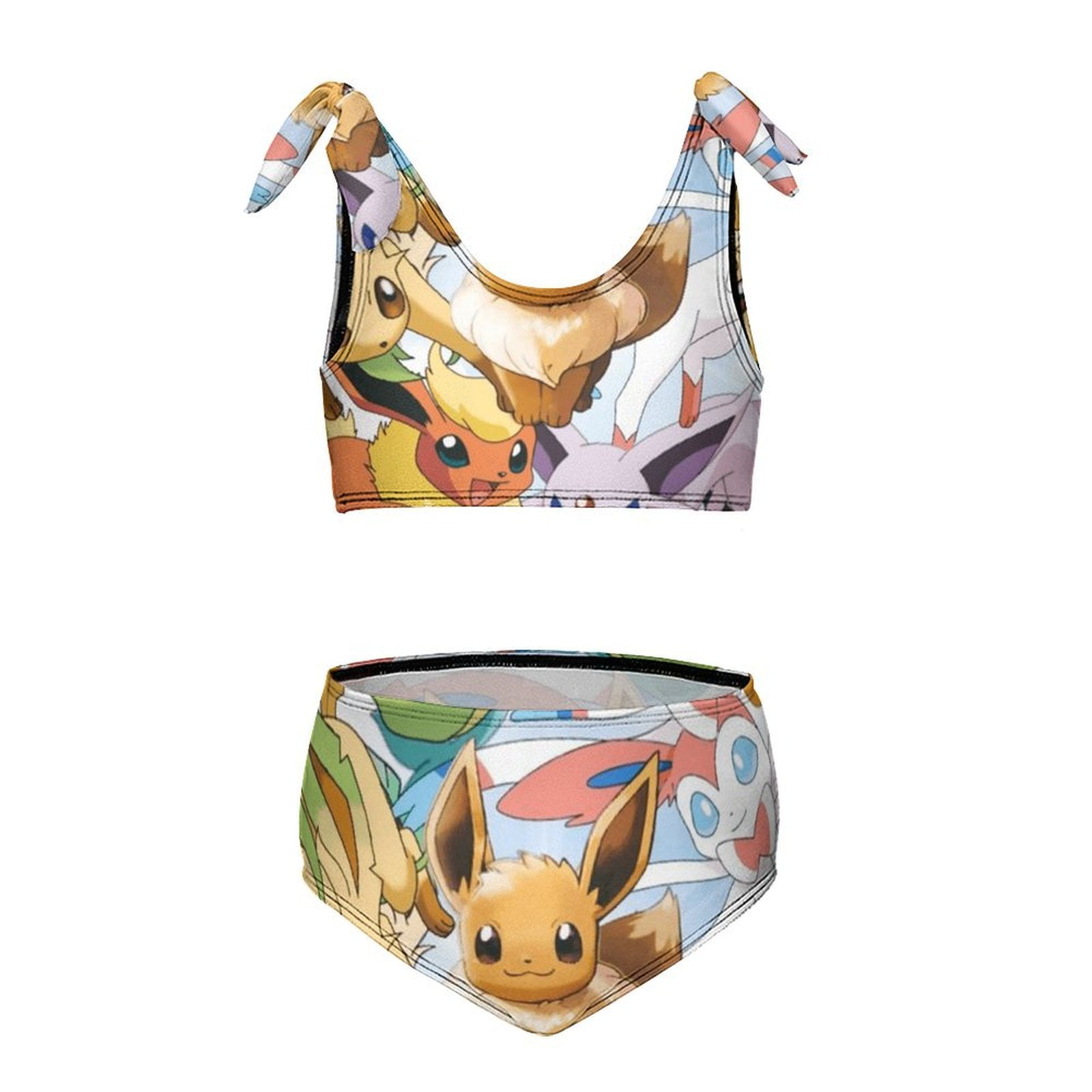 Pokemon swimsuit for Girl Cute Teen Girls 2 Piece High Waisted Bathing ...