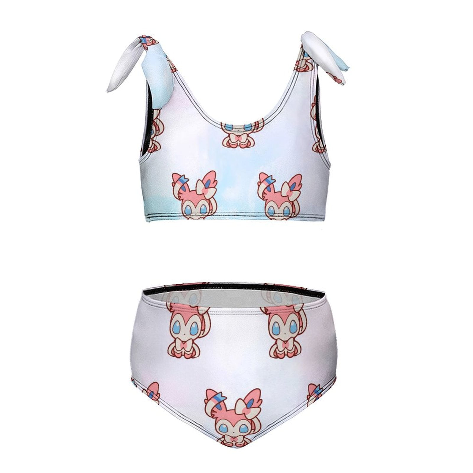 Pokemon swimsuit for Girl Cute Teen Girls 2 Piece High Waisted Bathing ...