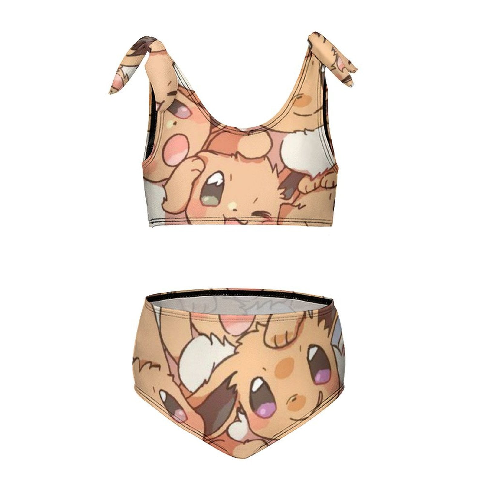 Pokemon swimsuit for Girl Cute Teen Girls 2 Piece High Waisted Bathing ...