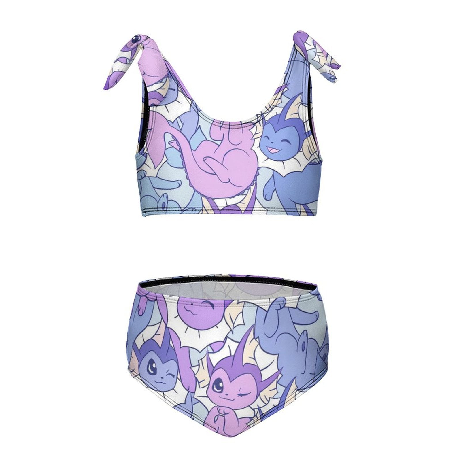 Pokemon swimsuit for Girl Cute Teen Girls 2 Piece High Waisted Bathing ...