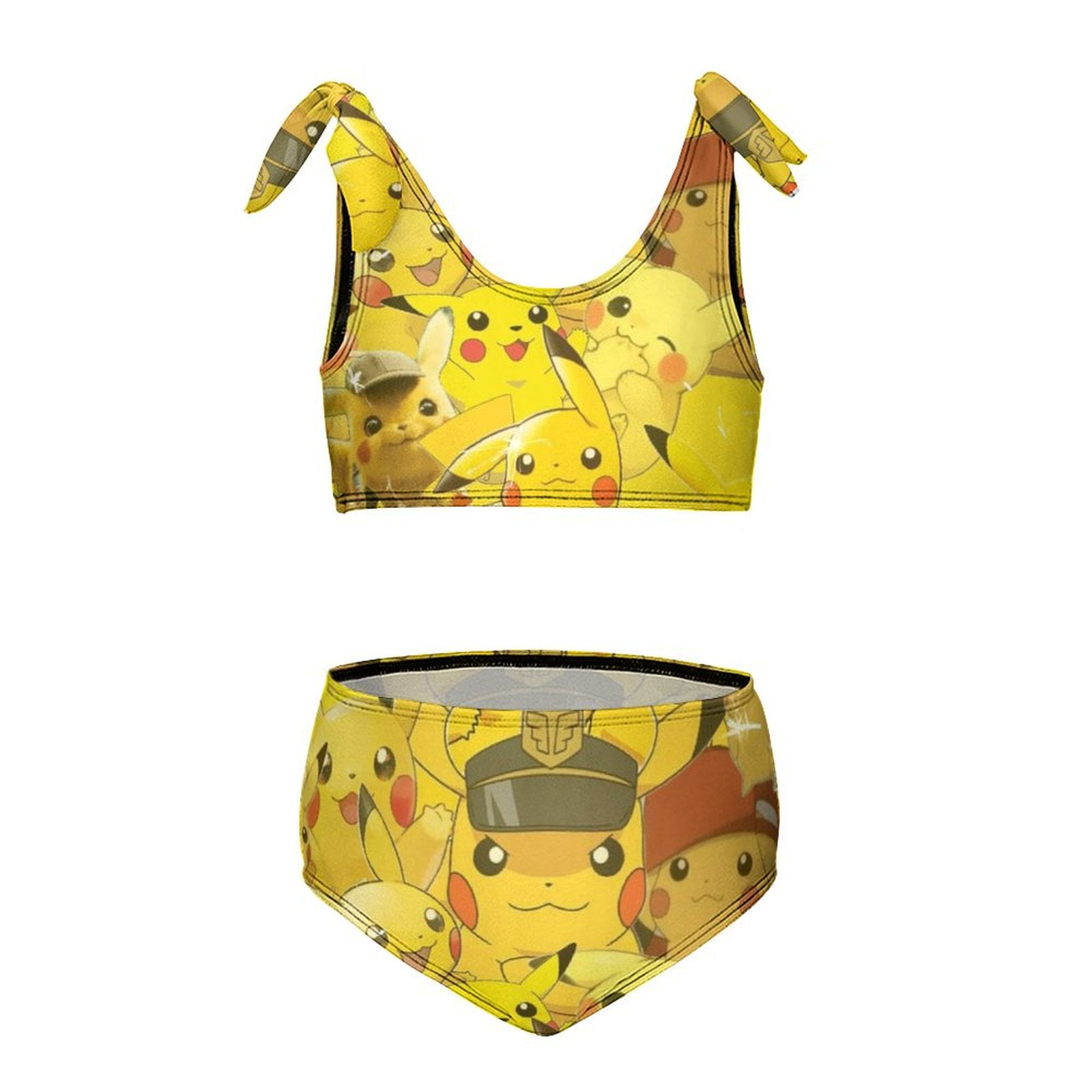 Pokemon swimsuit for Girl Cute Teen Girls 2 Piece High Waisted Bathing ...