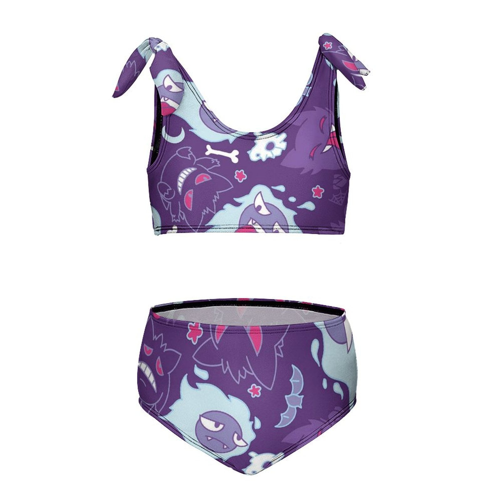 Pokemon swimsuit for Girl Cute Teen Girls 2 Piece High Waisted Bathing ...