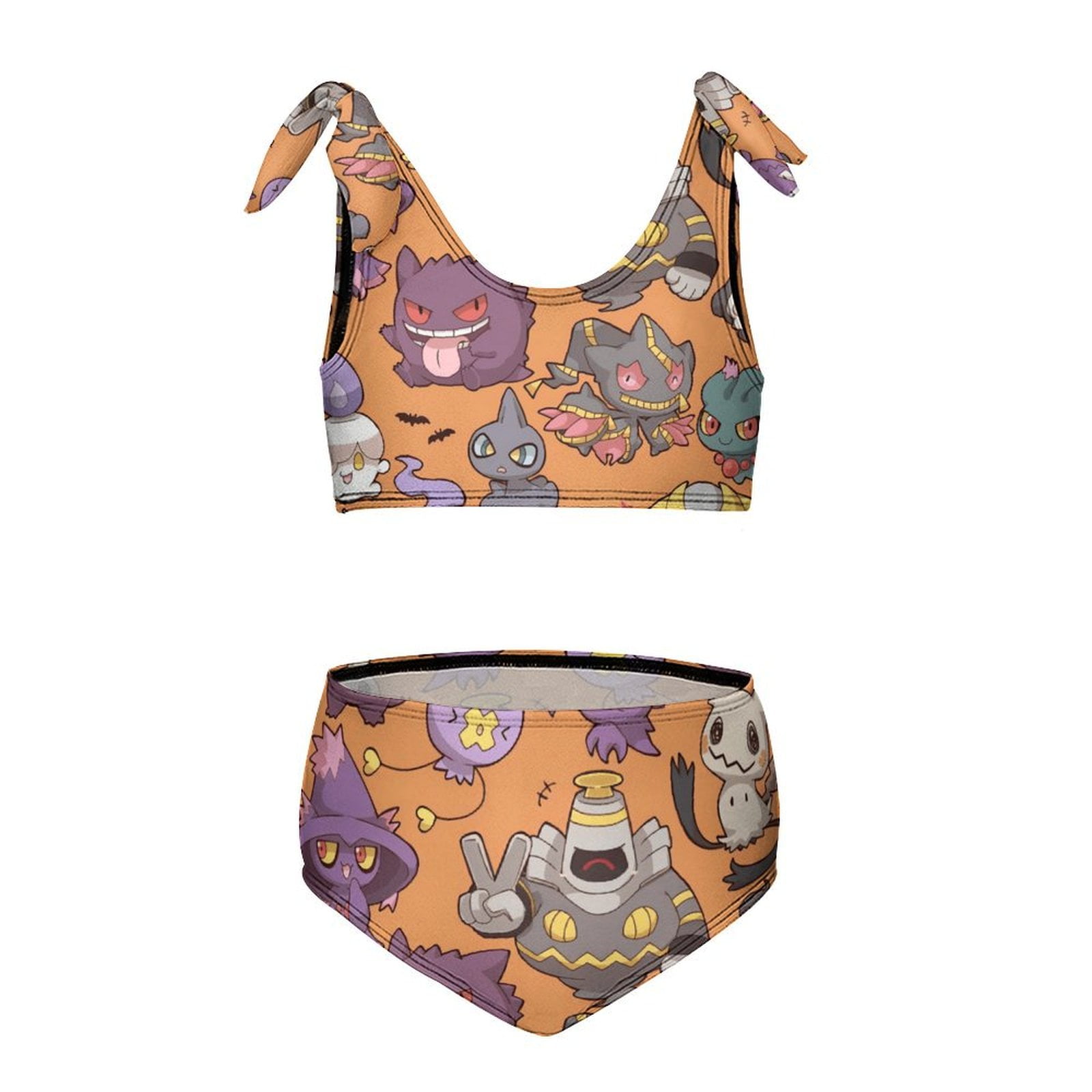 Pokemon swimsuit for Girl Cute Teen Girls 2 Piece High Waisted Bathing ...