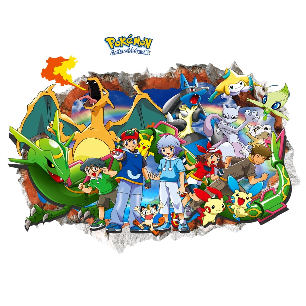 Pokemon wall stickers 3D wall stickers Children wall stickers Cartoon ...