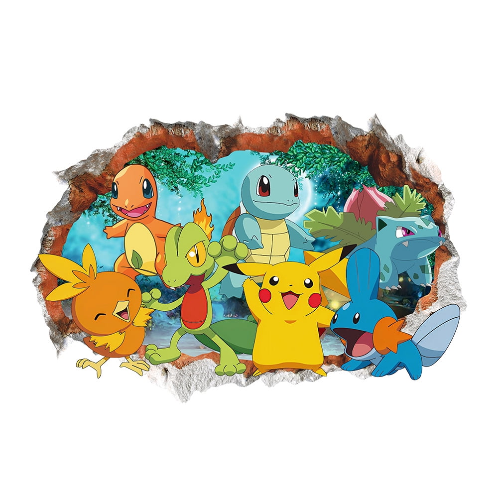 Pokemon wall stickers 3D wall stickers Children wall stickers Cartoon ...