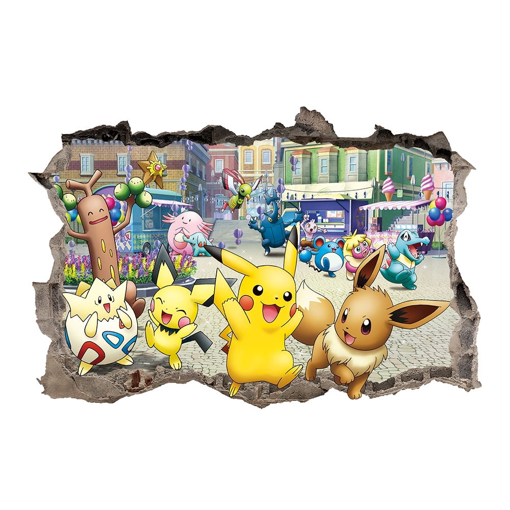 Pokemon wall stickers 3D wall stickers Children wall stickers Cartoon ...