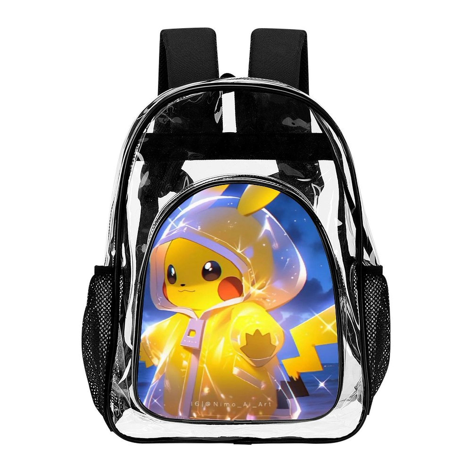Pokemon321 Large Clear Backpack Heavy Duty Transparent See Through PVC ...