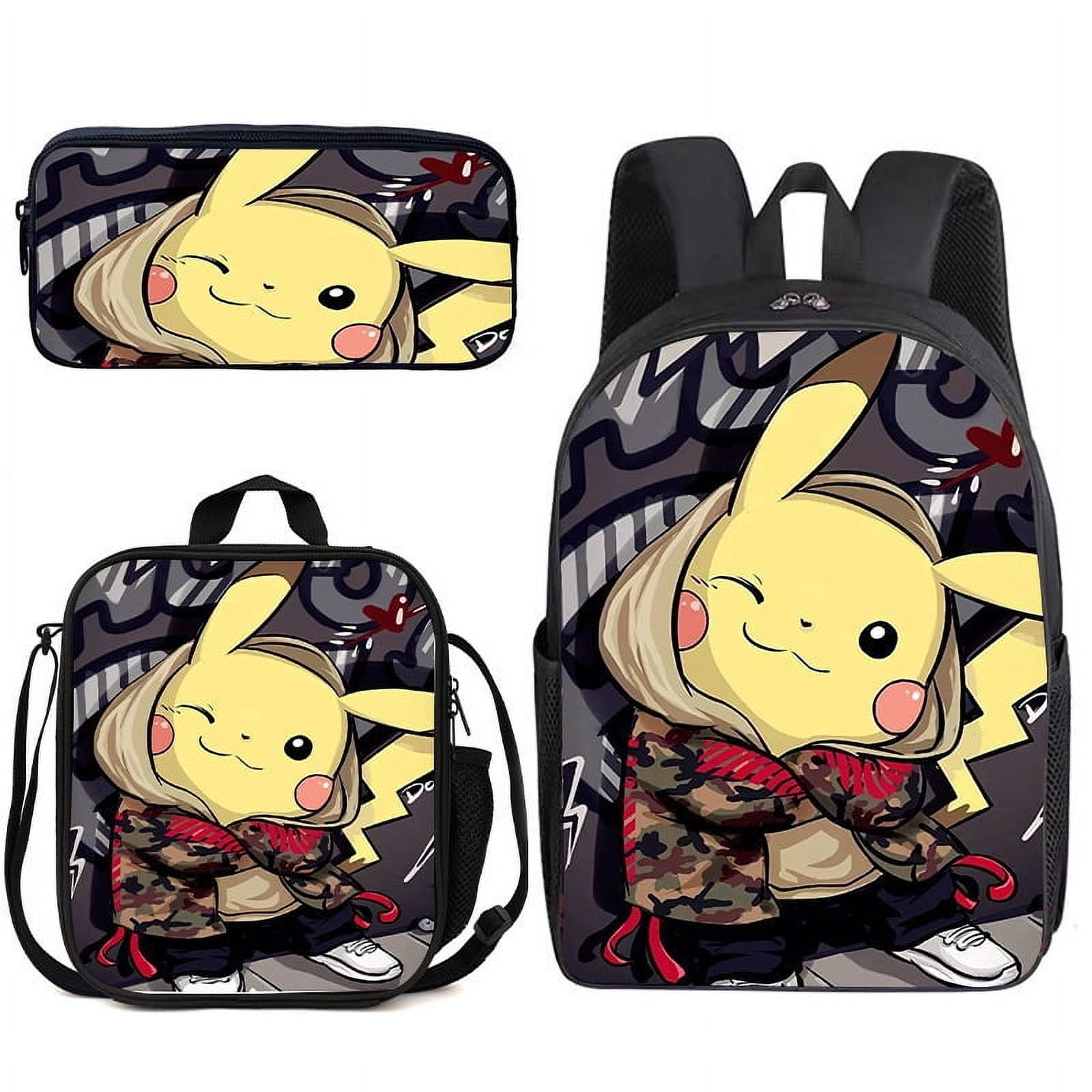 PokemonAnime Backpacks Sets, Cartoon Laptop Backpack with Shoulder Bag ...