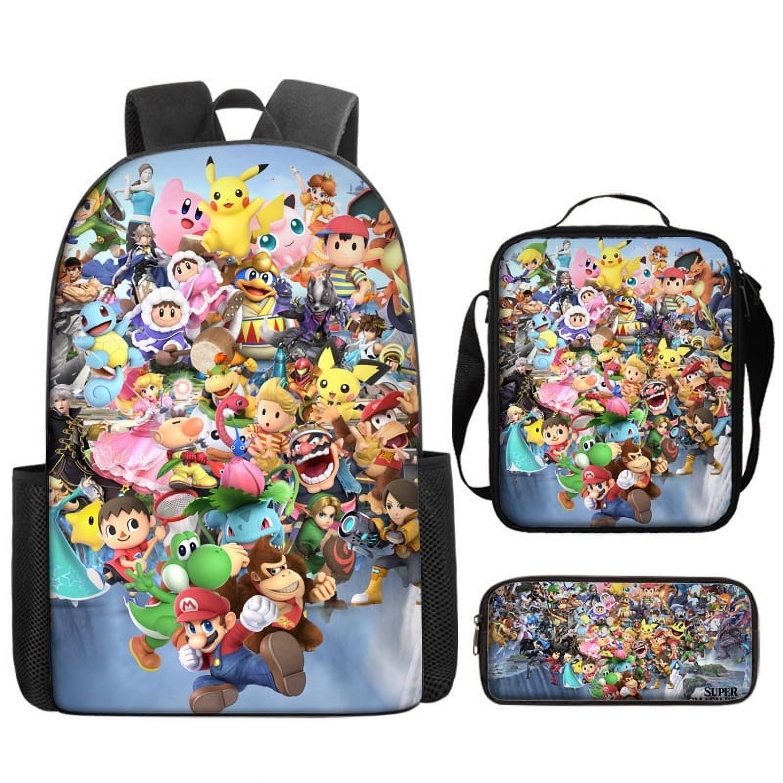 PokemonAnime Backpacks Sets, Cartoon Laptop Backpack with Shoulder Bag ...