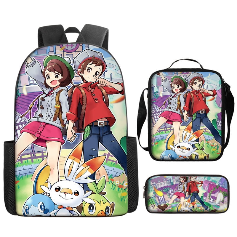 PokemonAnime Backpacks Sets, Cartoon Laptop Backpack with Shoulder Bag ...